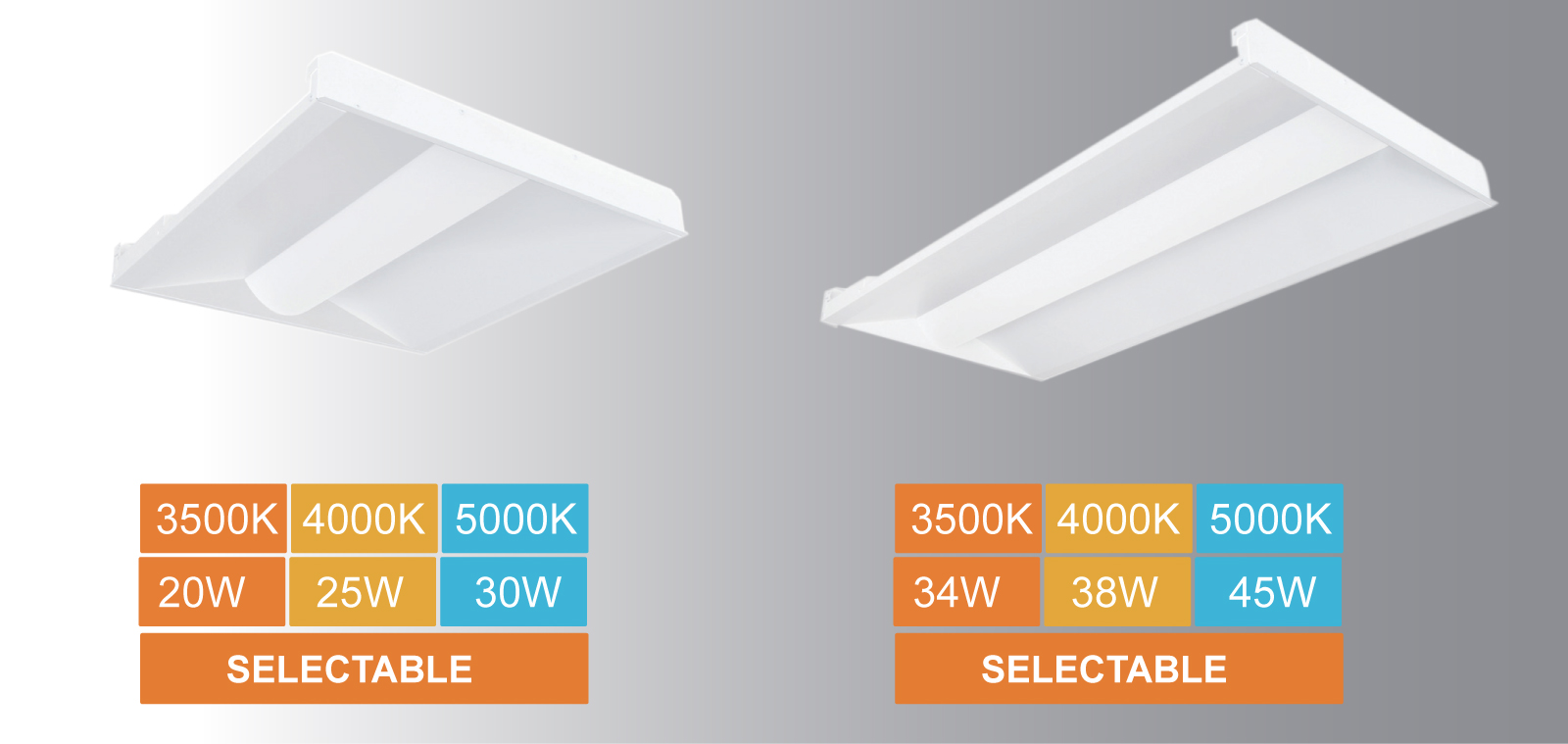 Selectable LED Troffer