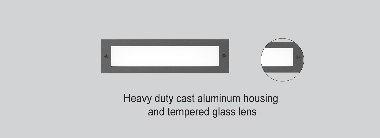 Solid Rectangular Recessed Step And Wall Light-Louver
